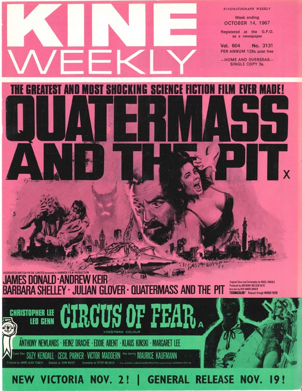 Quatermass and the Pit (1967) – The Visuals – The Telltale Mind