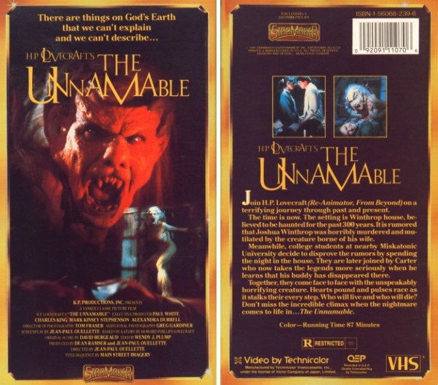 The Unnamable (1988) – The Visuals – The Telltale Mind